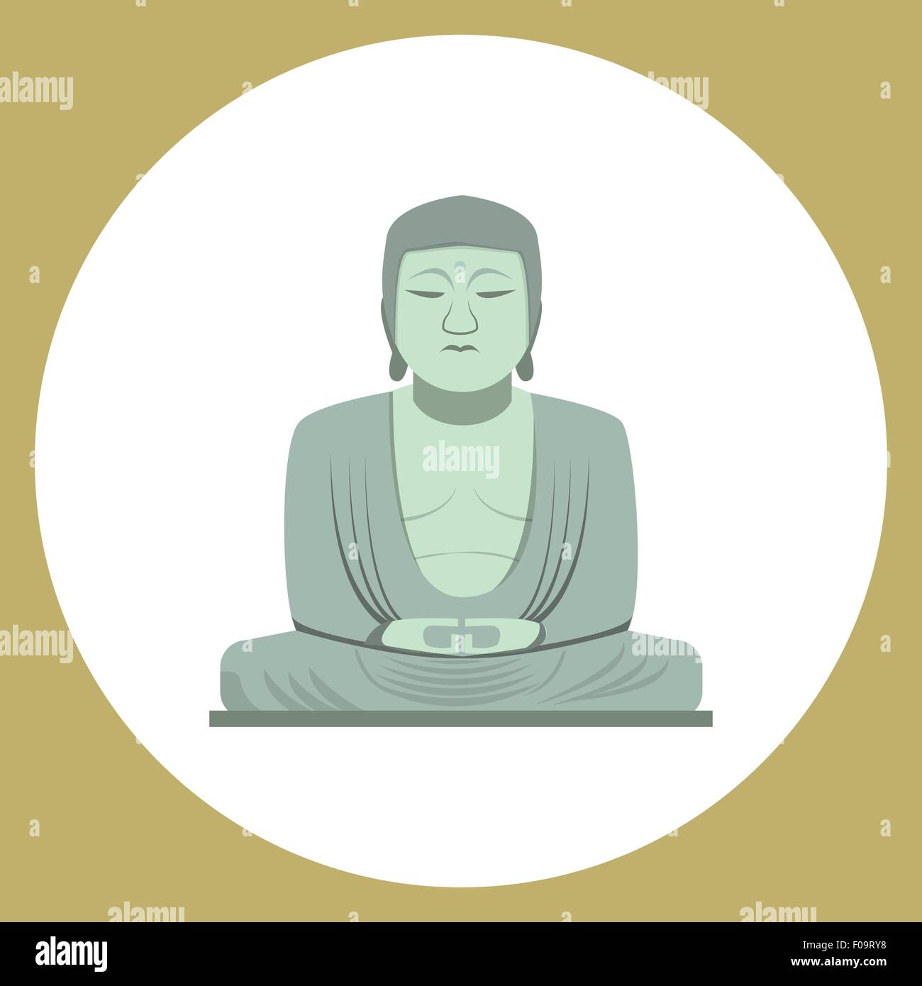 Buddha landmark travel icon Stock Vector Images - Alamy