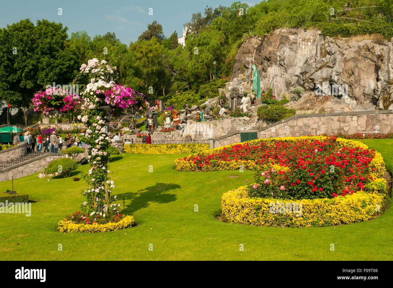 Gardens at Shrine of Guadalupe, Mexico City, Mexico Stock Photo - Alamy
