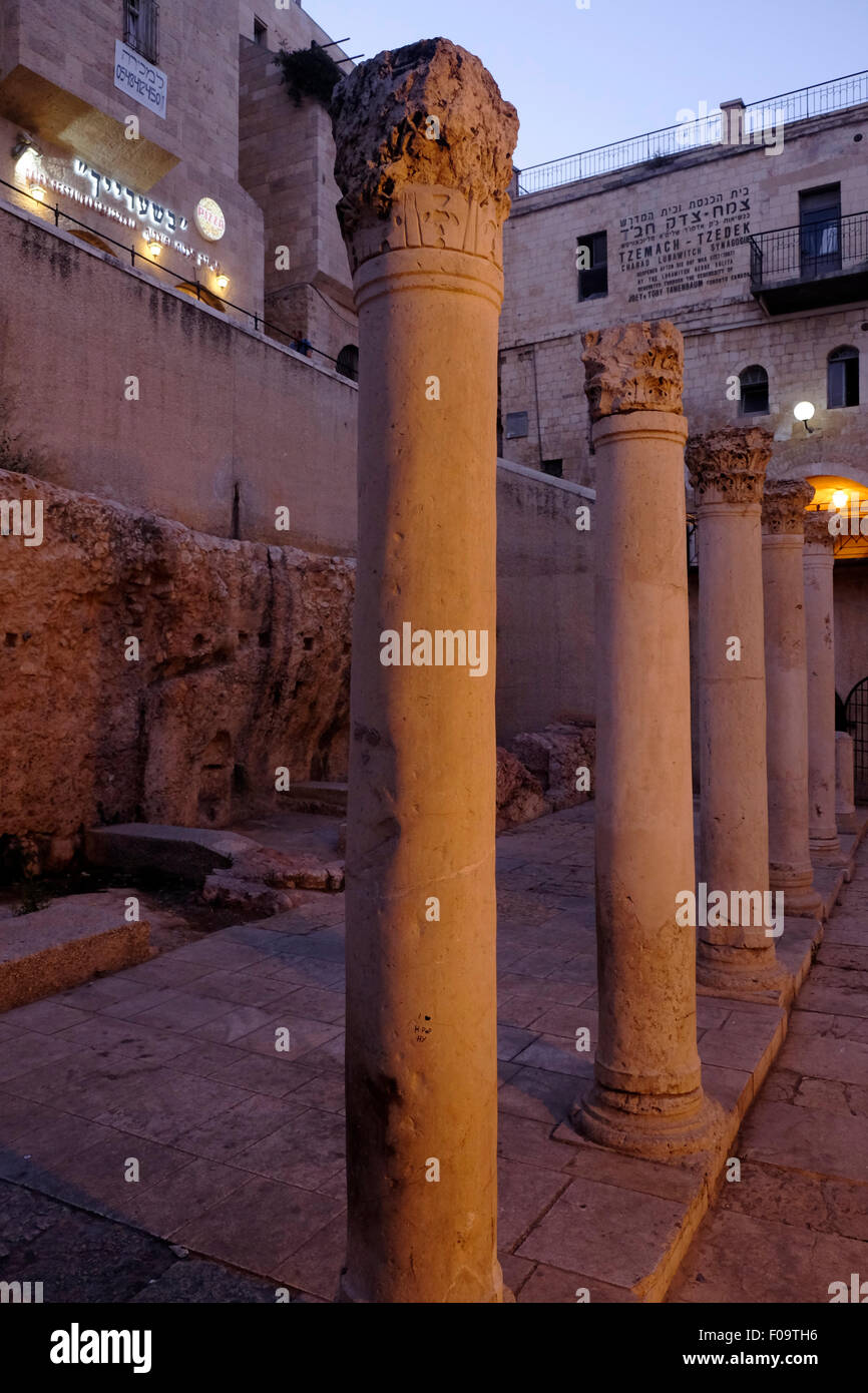 Remains of the Byzantine Cardo, built by Emperor Justinian in the 6th ...
