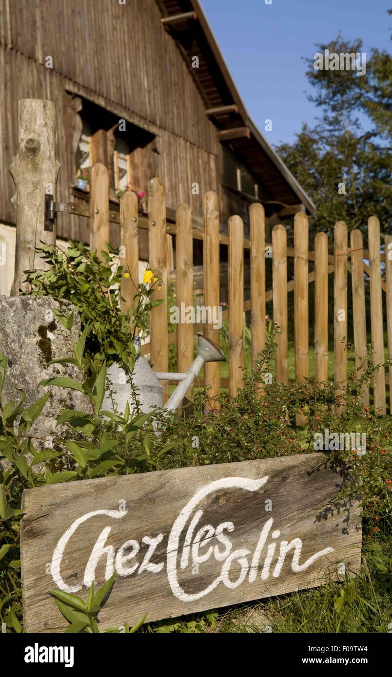 Sign board of Chez les Colin in garden of Maison d'hotes Chez les Colin ...