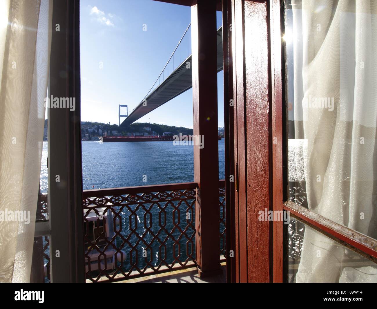 View of Fortress Bosphorus Bridge at Yali Anadolu Hisari Anatolian ...
