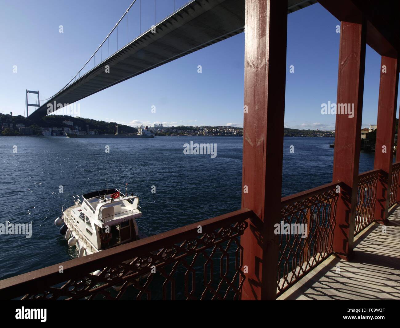 View of Fortress Bosphorus Bridge at Yali Anadolu Hisari Anatolian ...