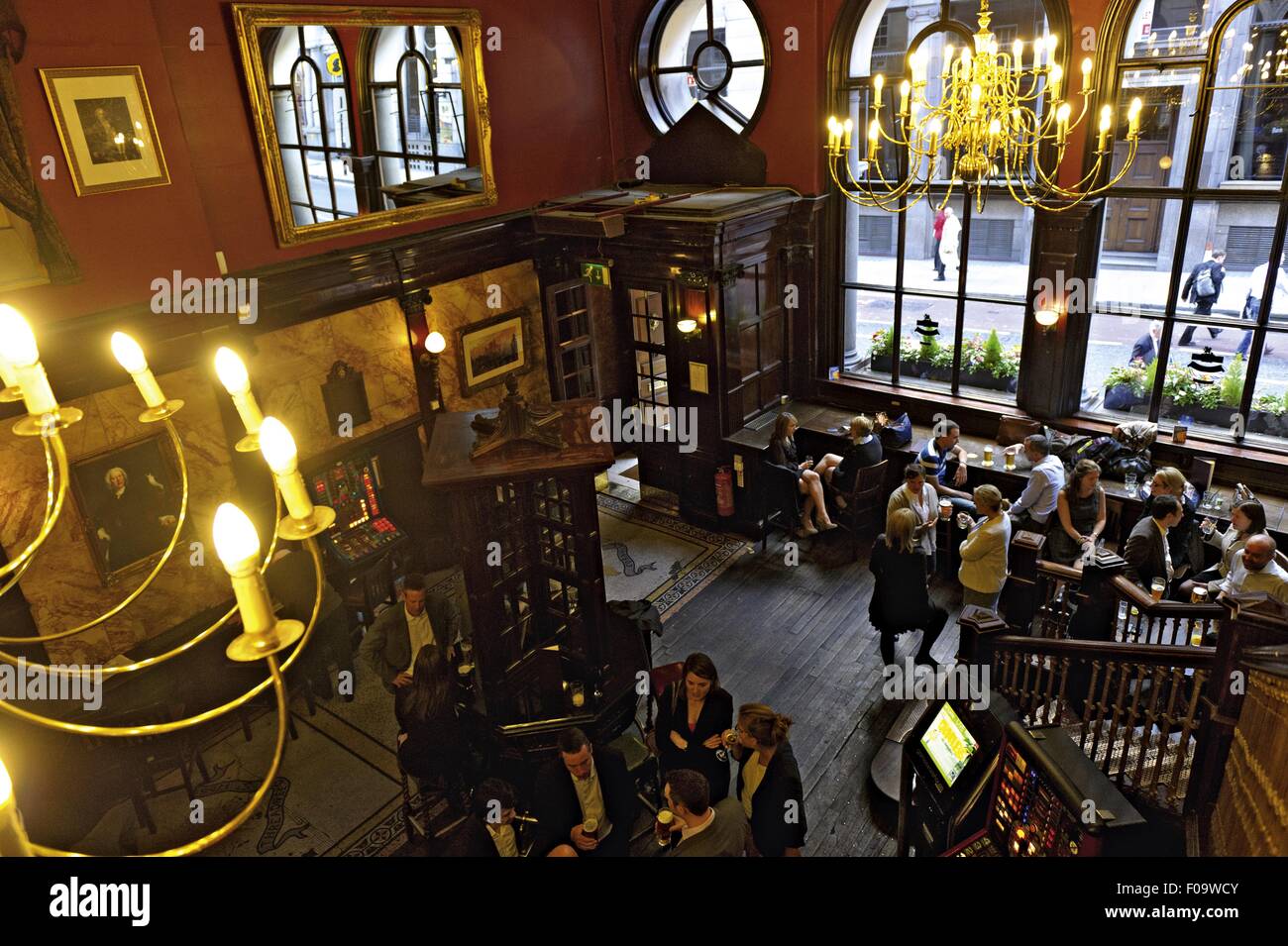 People dining at The counting house pub, London, United Kingdom Stock ...
