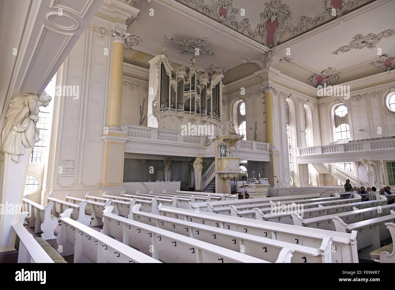 Interior of St. Ludwig in Baroque style at Saarland, Germany Stock ...