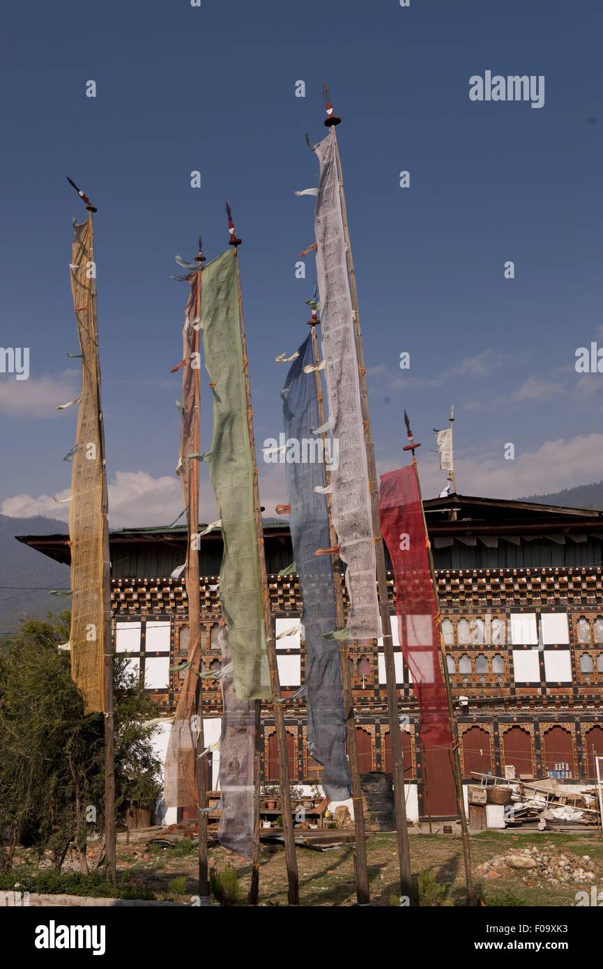 View of Paro house in downtown, Bhutan Stock Photo - Alamy