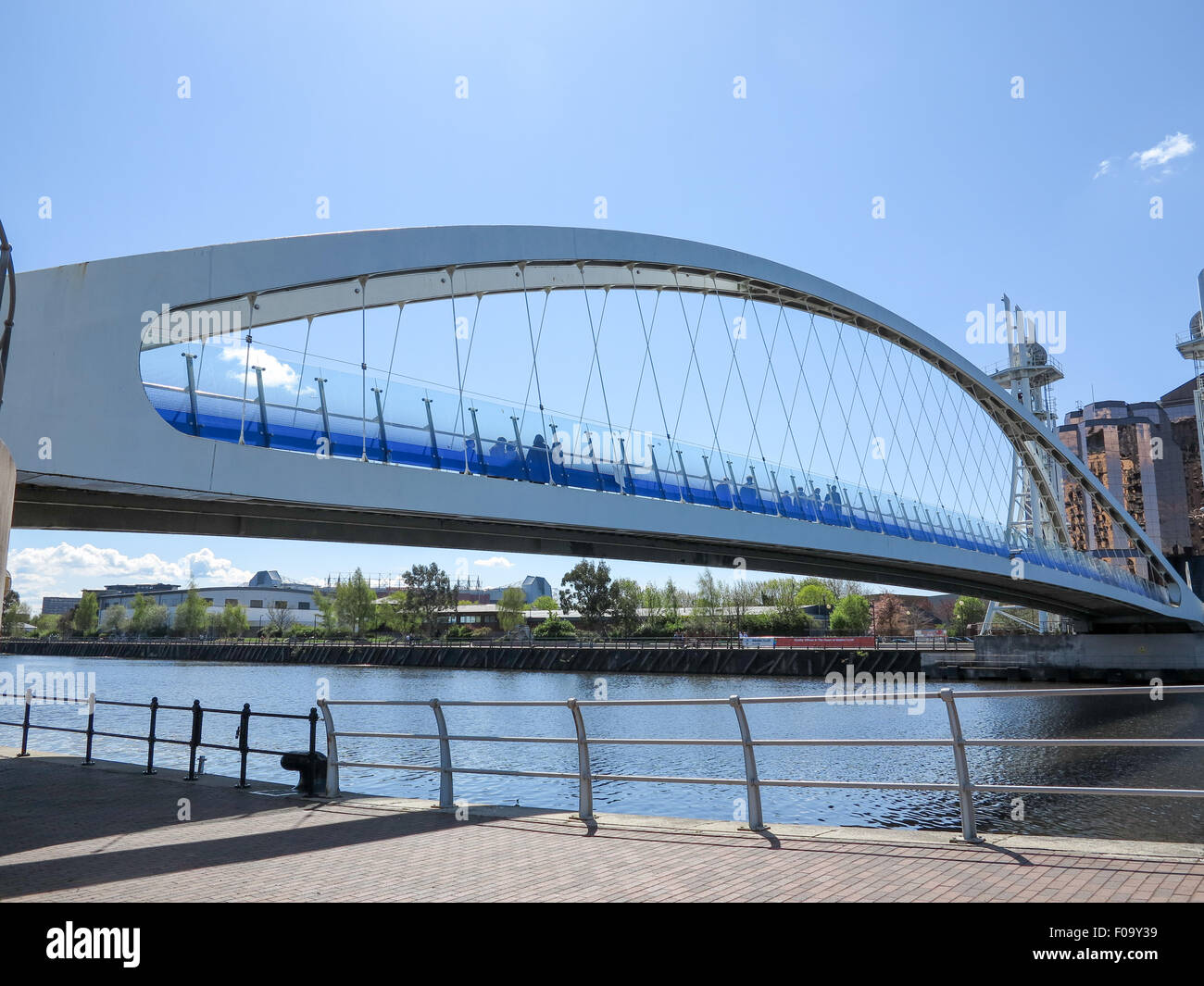 The Millennium Footbridge or The Salford Quays Lift Bridge which ...