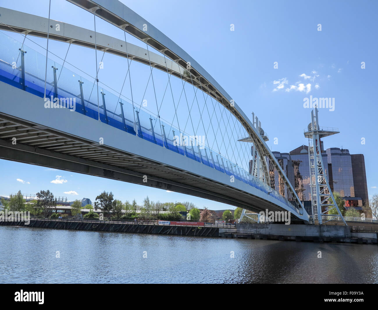 Salford quays millennium foot bridge hi-res stock photography and ...