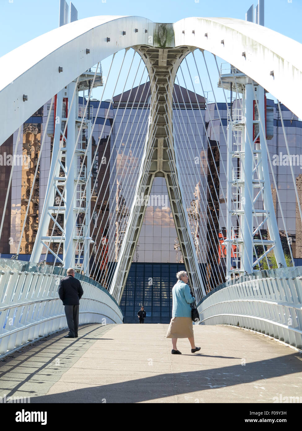 The Millennium Footbridge or The Salford Quays Lift Bridge which ...