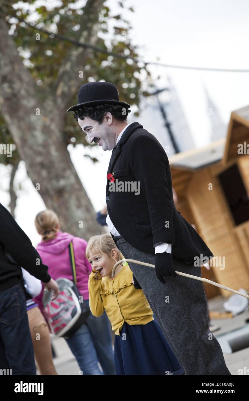 Side view of man standing on street in London, United Kingdom Stock ...