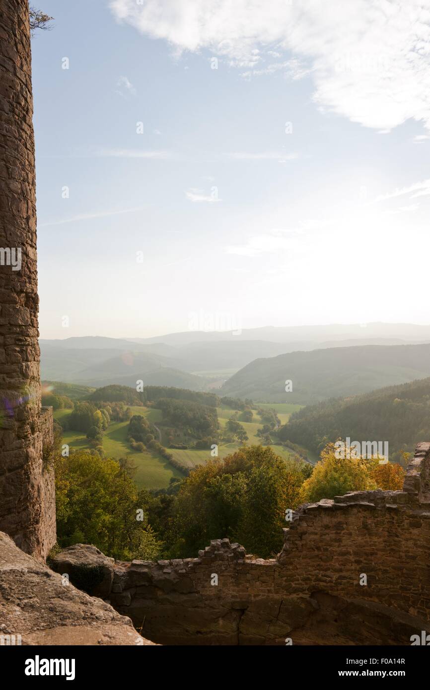 View from Castle Hanstein in Thuringia, Werra Valley, Kassel, Hesse ...