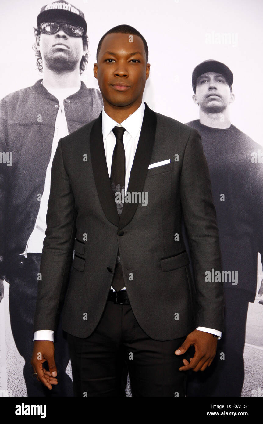 Corey Hawkins at the Los Angeles premiere of 'Straight Outta Compton ...