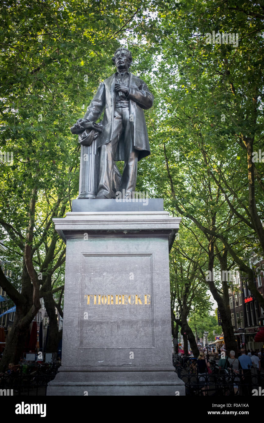 Johan Rudolf Thorbecke statue in Amsterdam city centre Stock Photo - Alamy