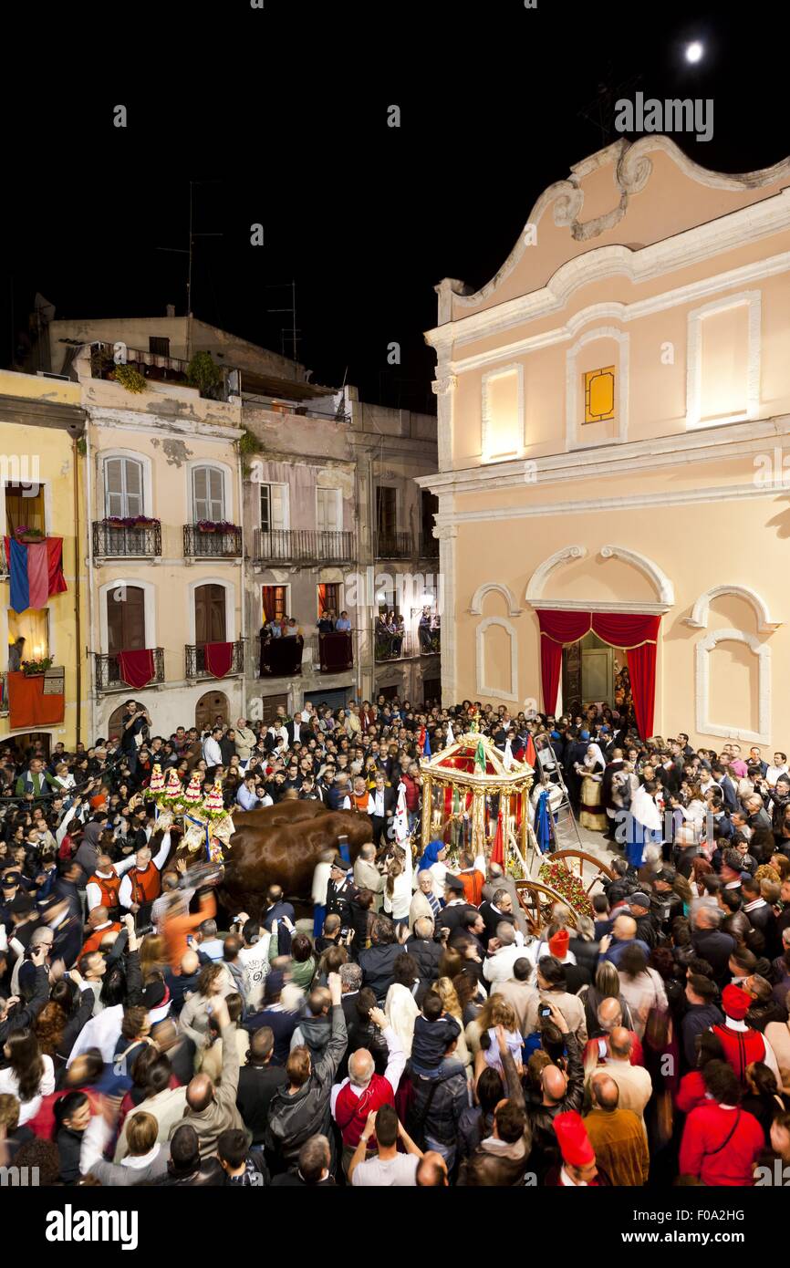 Procession for Holy Ephysius at Cagliari, Sardinia, Italy Stock Photo ...
