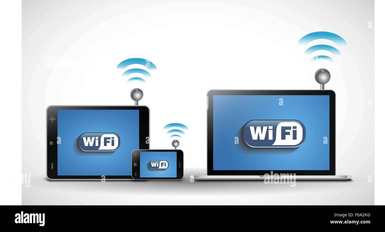 Device wifi Stock Vector Images - Alamy