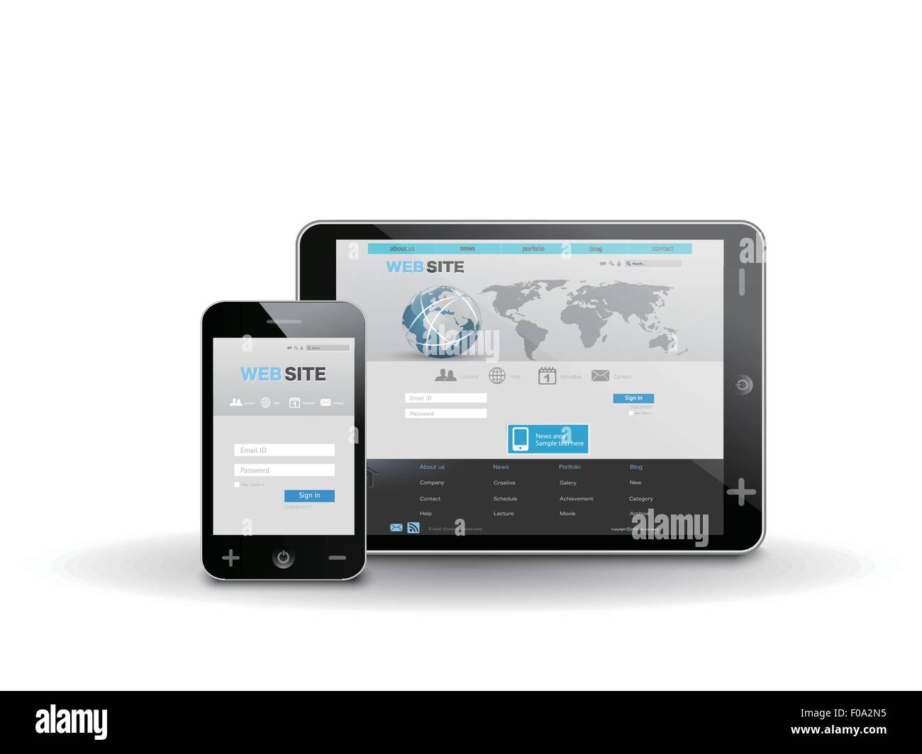 Tablet template Cut Out Stock Images & Pictures - Alamy