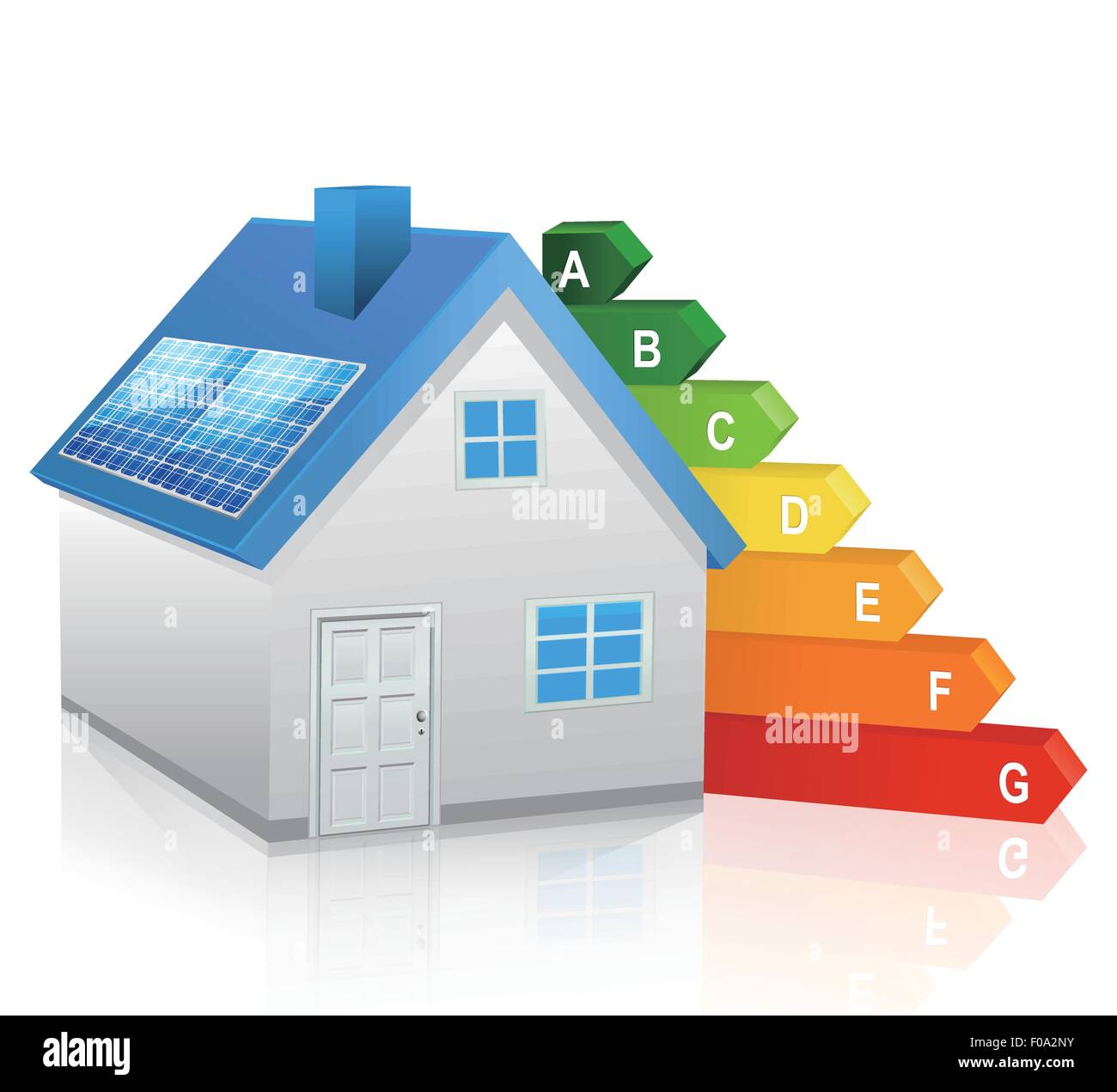 Solar house vector vectors hi-res stock photography and images - Alamy