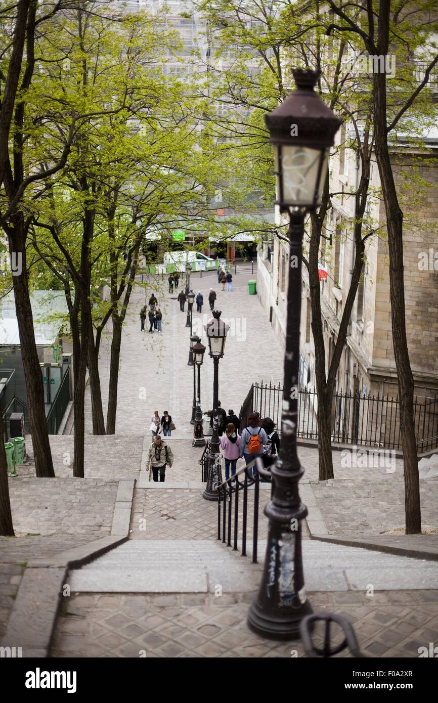 Stairs of the Sacre-Coeur in Montmartre, Paris Stock Photo - Alamy