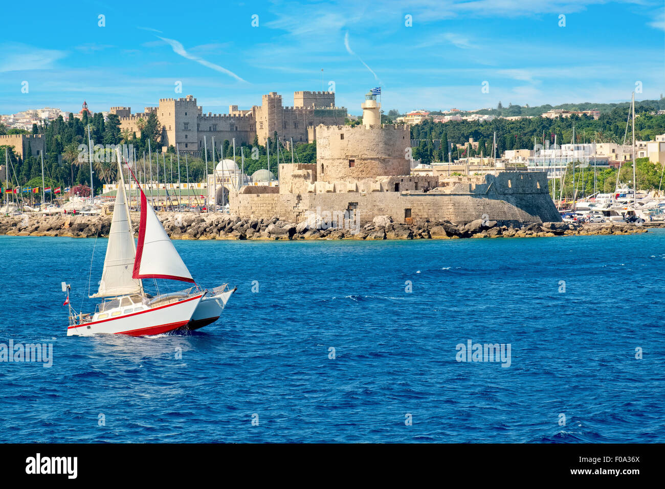 The harbor fortress of rhodes hi-res stock photography and images - Alamy