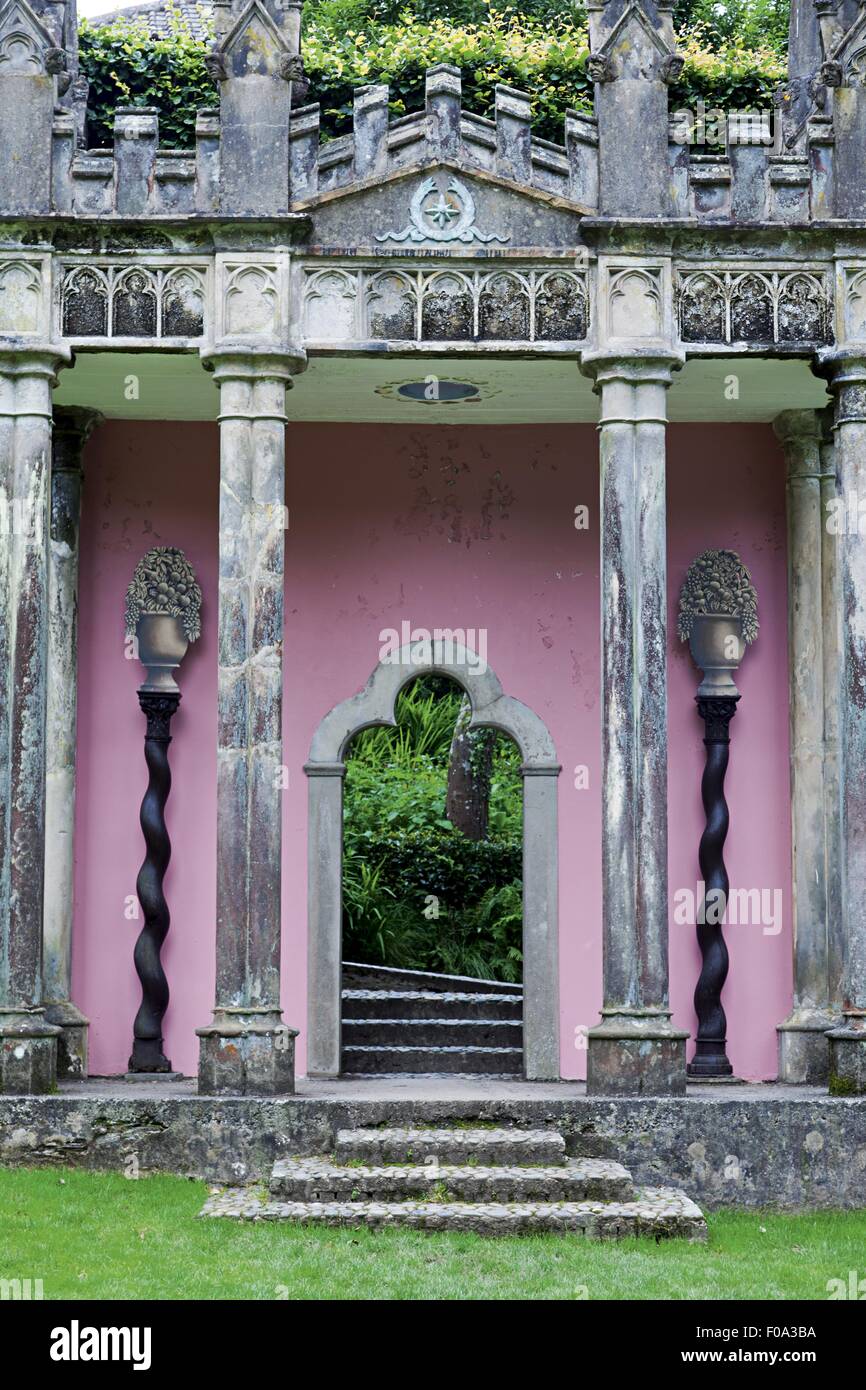 The Gothic Pavilion at Portmeirion village in Gwynedd, Wales, UK Stock ...