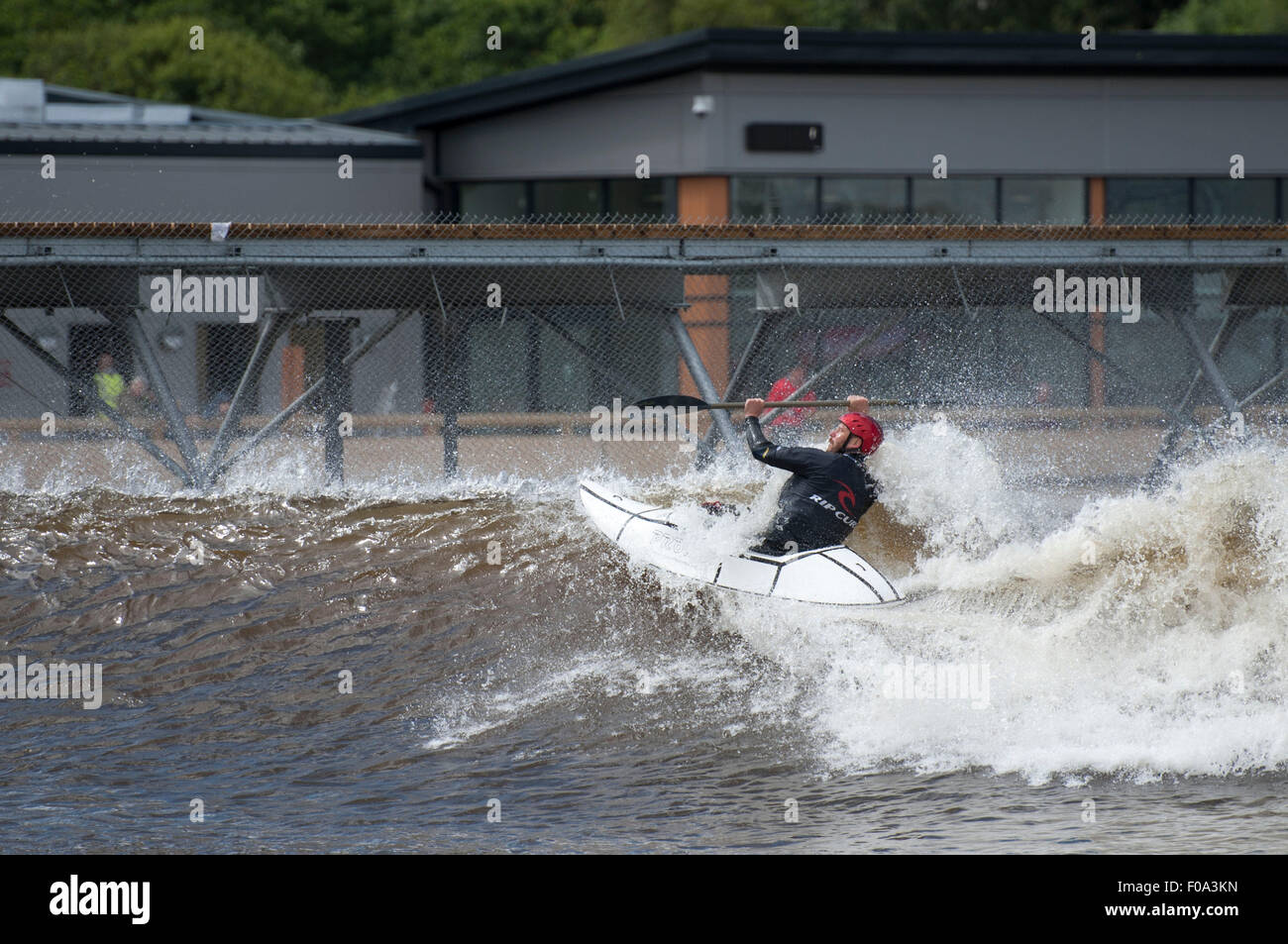 Surf Snowdonia man made wave development in North Wales, UK Stock Photo ...