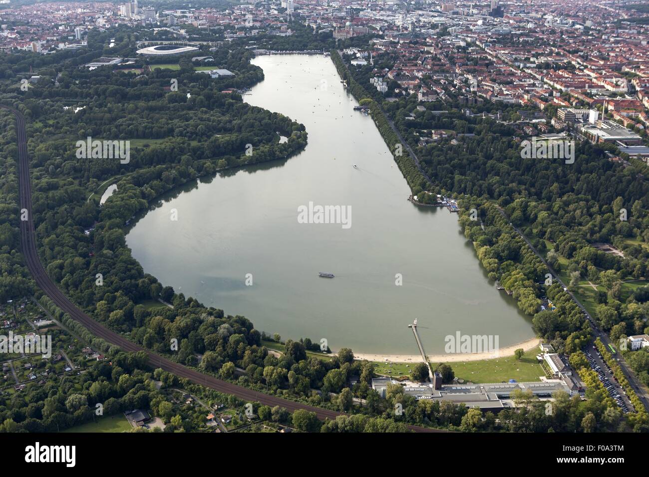 View of Maschpark, Maschsee, Hanover, Aerial View Stock Photo - Alamy