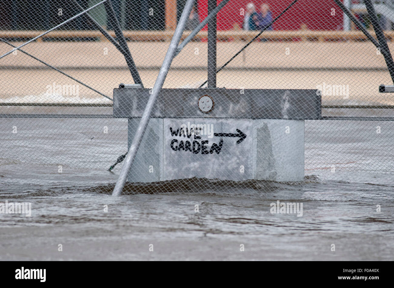 Surf Snowdonia man made wave development in North Wales, UK Stock Photo ...