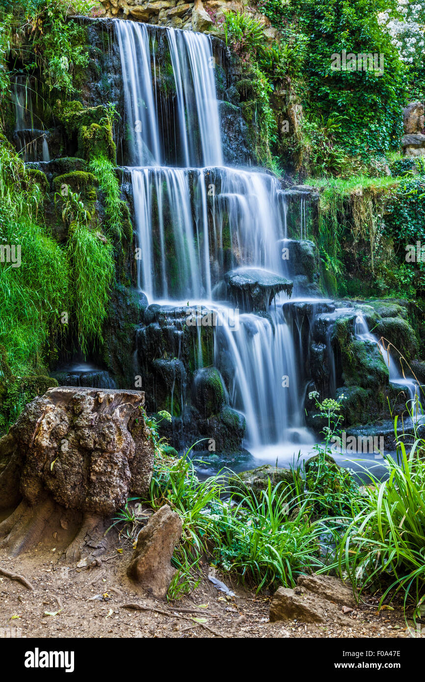 The waterfall known as the Cascade on the Bowood Estate in Wiltshire in ...