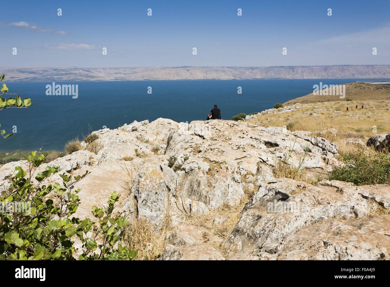People at Jesus Trail hiking and pilgrimage route in Galilee region of ...