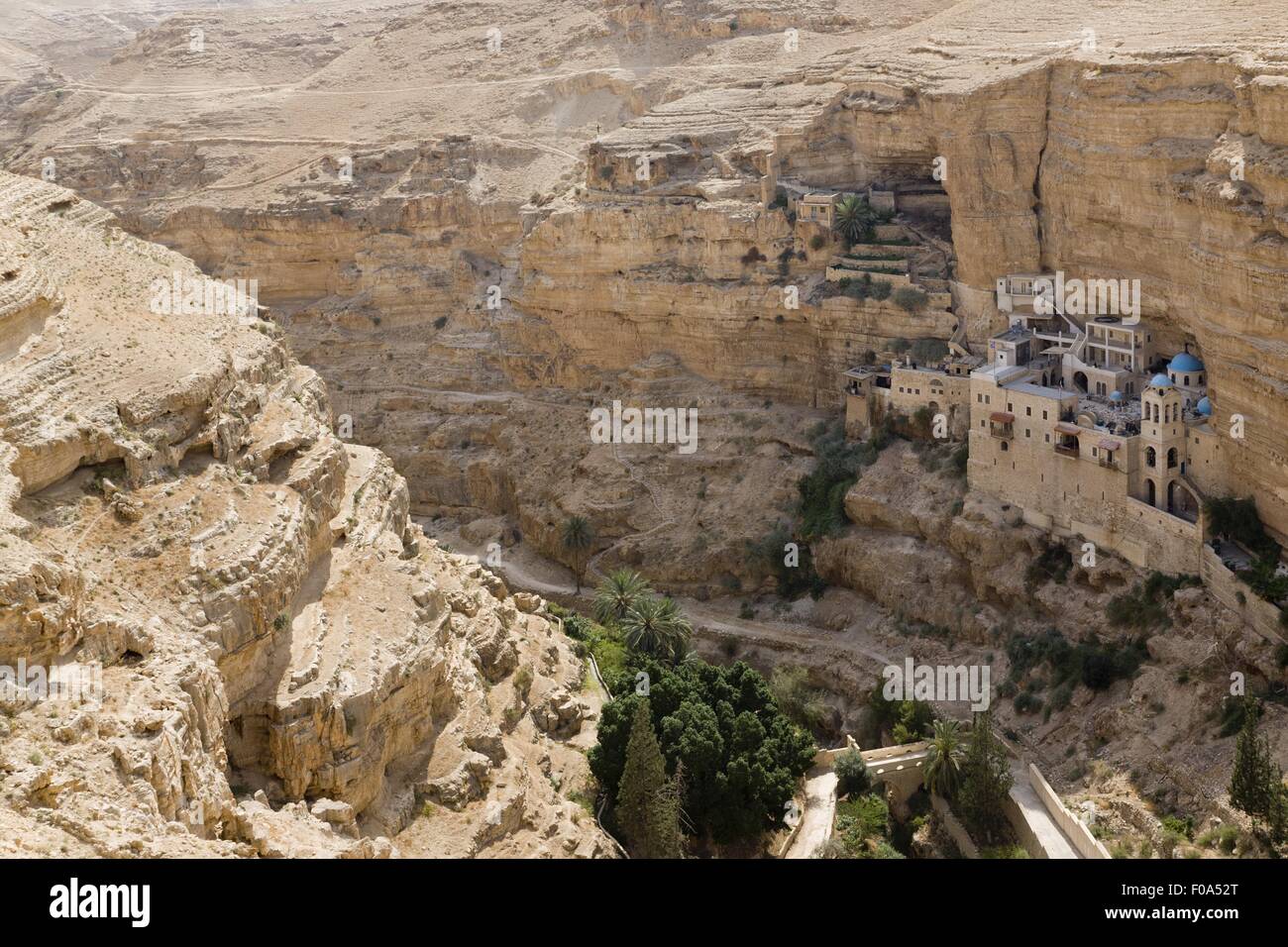 View of St. George's Monastery at Wadi Qelt in Judean Desert, Israel ...