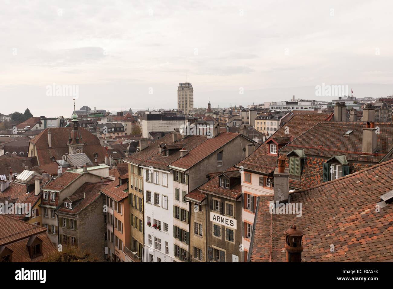 Big city europe switzerland historic buildings hi-res stock photography ...
