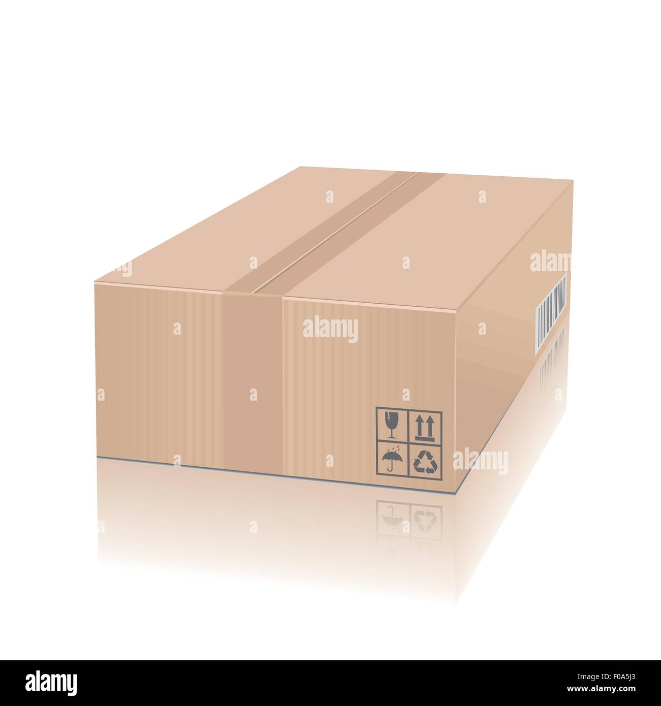 Cardboard shipping box Stock Vector Images - Alamy