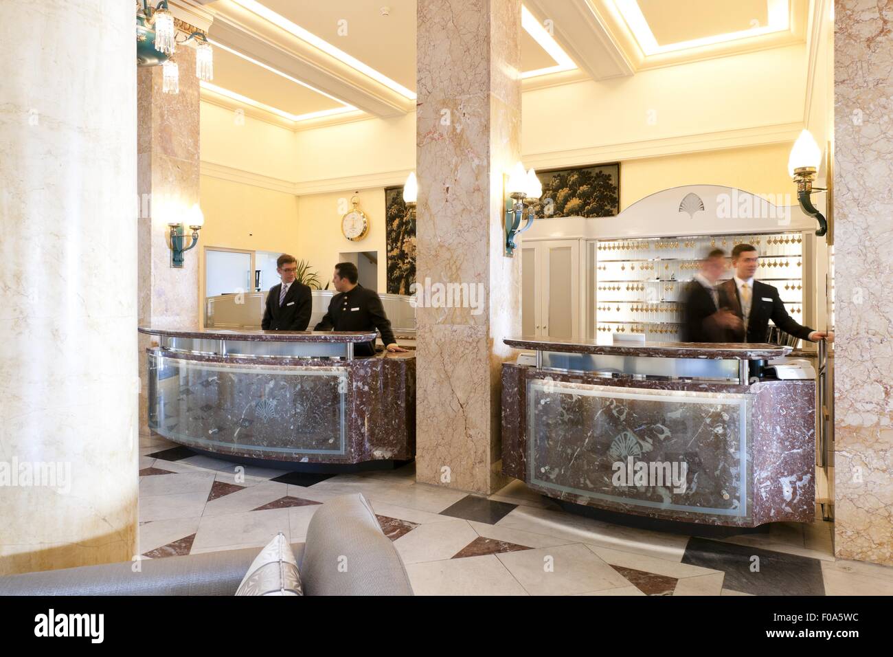 Interior of Hotel Beau Rivage in Lausanne, Switzerland Stock Photo - Alamy