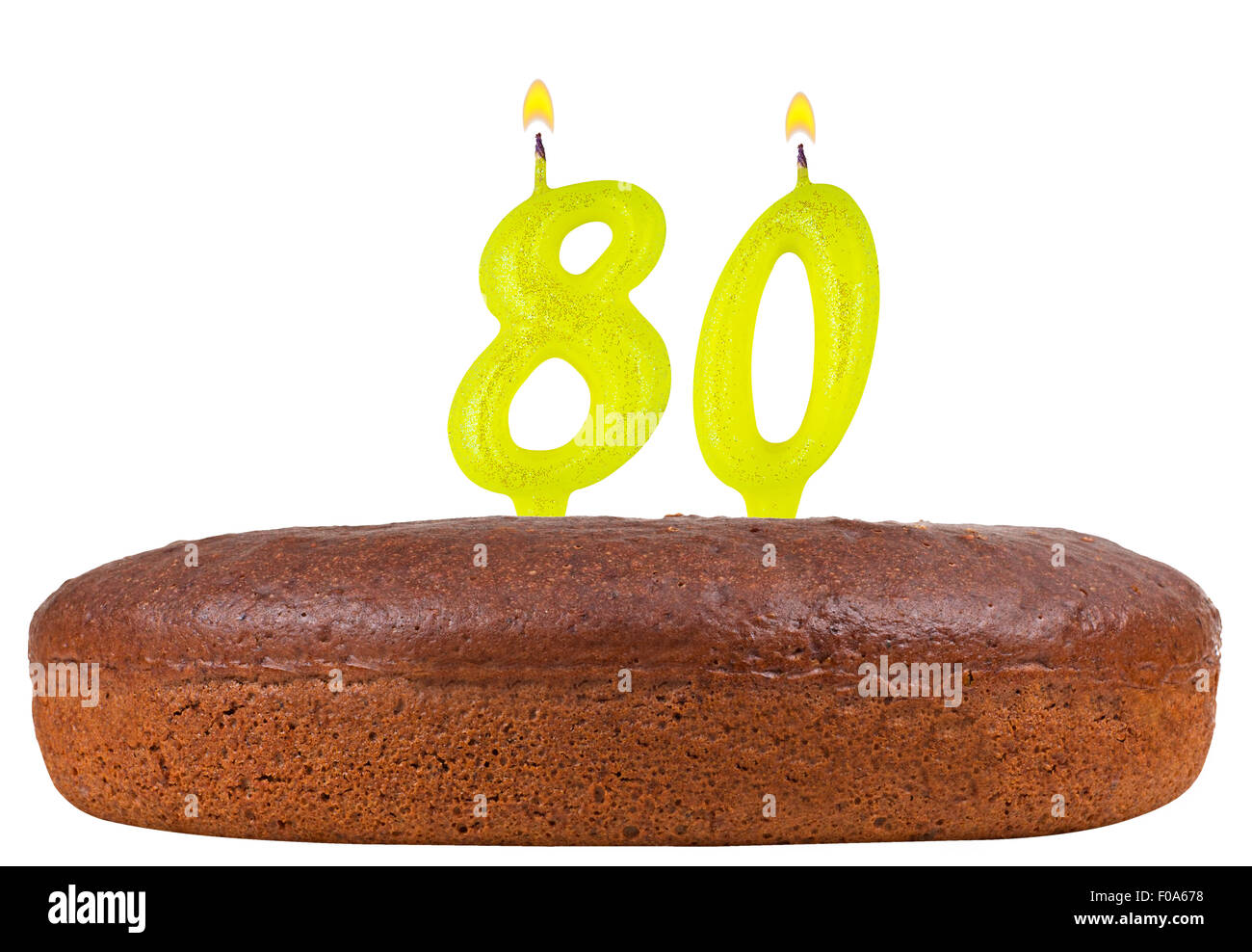 Birthday cake 80 candles hi-res stock photography and images - Alamy