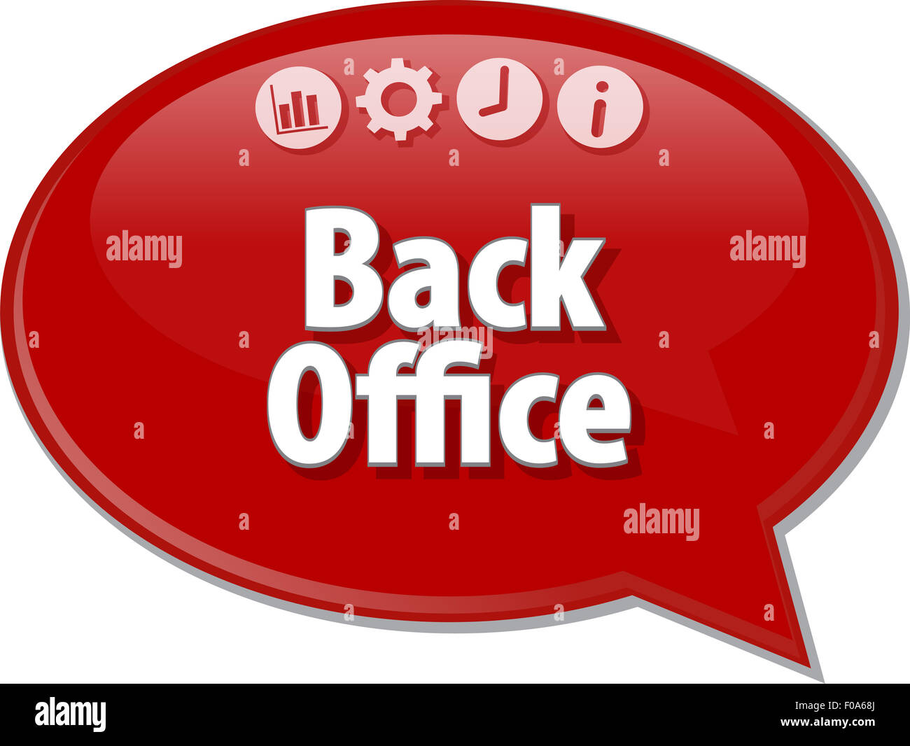 Speech bubble dialog illustration of business term saying Back Office ...