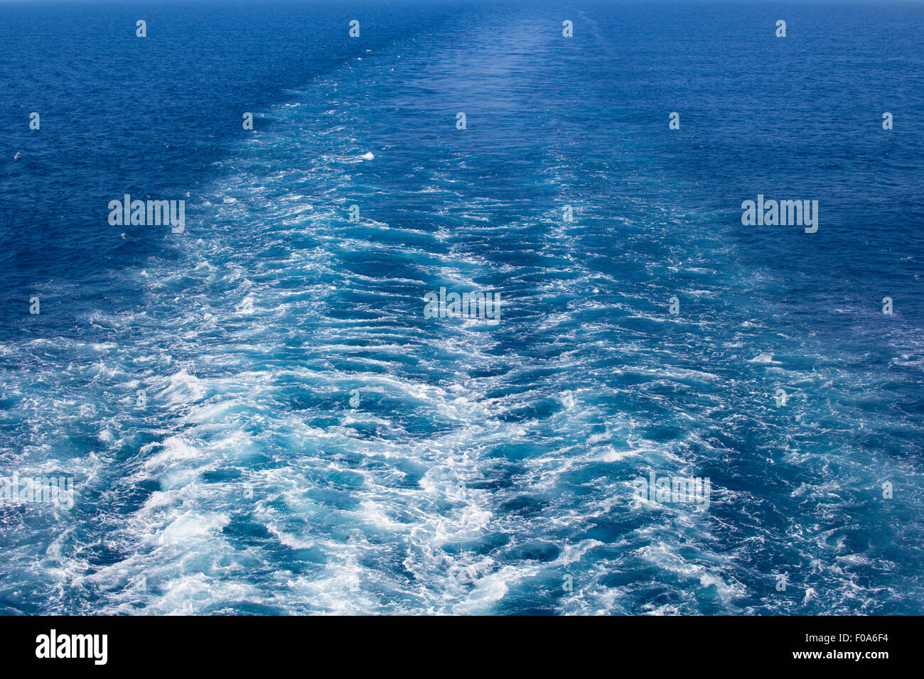 Image of a wake in the sea, caused by big ship propellers during ...
