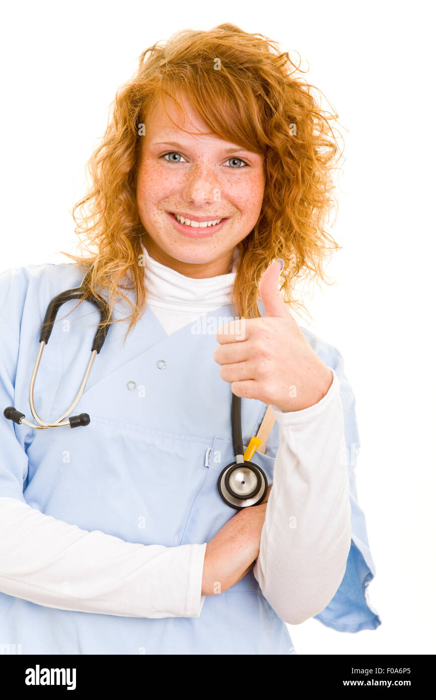Okay happy cheerful redhead young hi-res stock photography and images ...