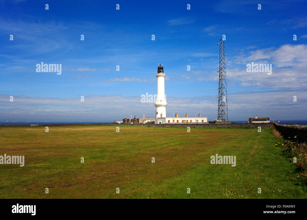 A view of the lighthouse at Girdle Ness, Aberdeen, Scotland, United ...