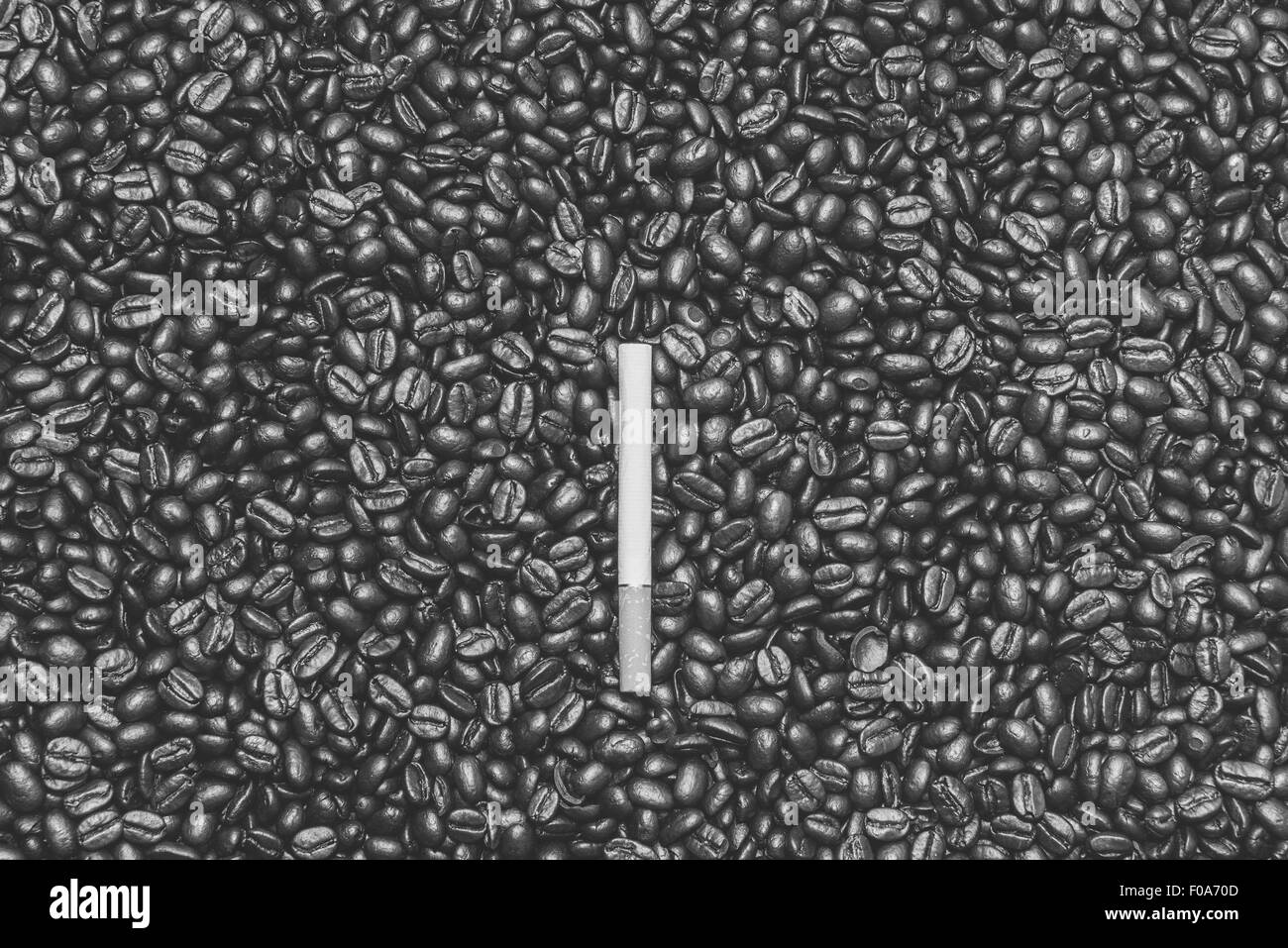 Coffee cup on dark Black and White Stock Photos & Images - Alamy