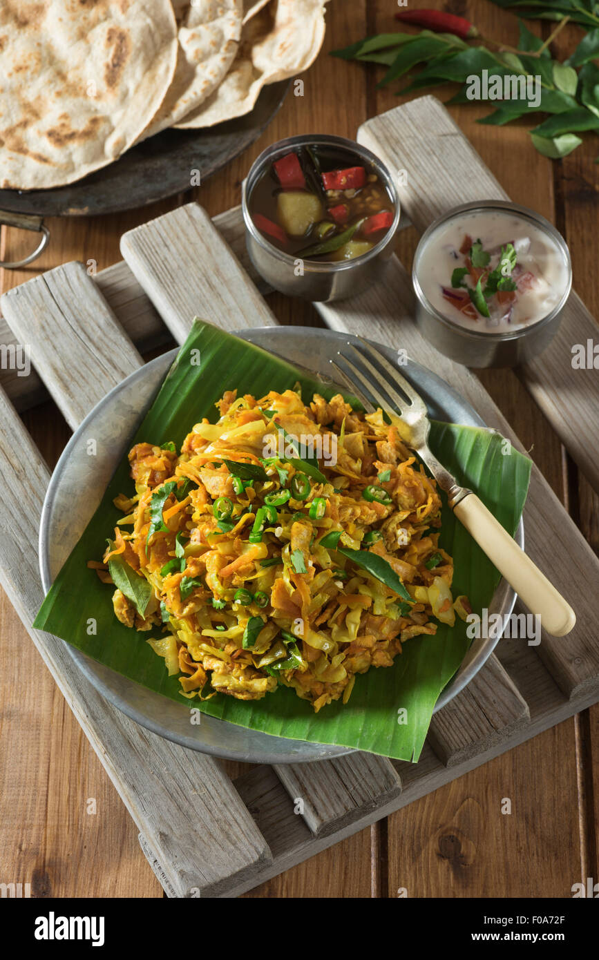Kottu roti. South India Sri Lanka street food Stock Photo - Alamy