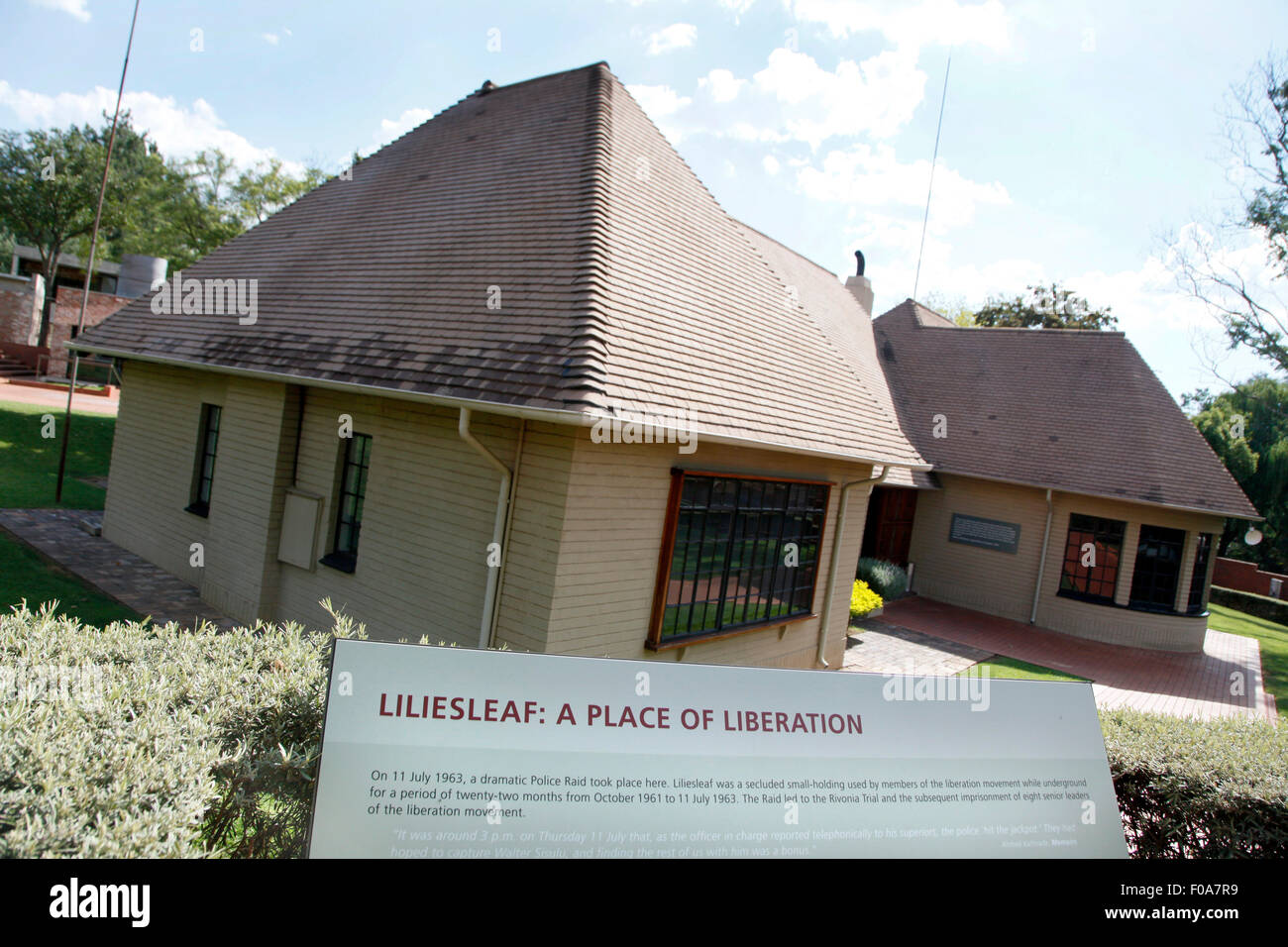 Liliesleaf museum hi-res stock photography and images - Alamy