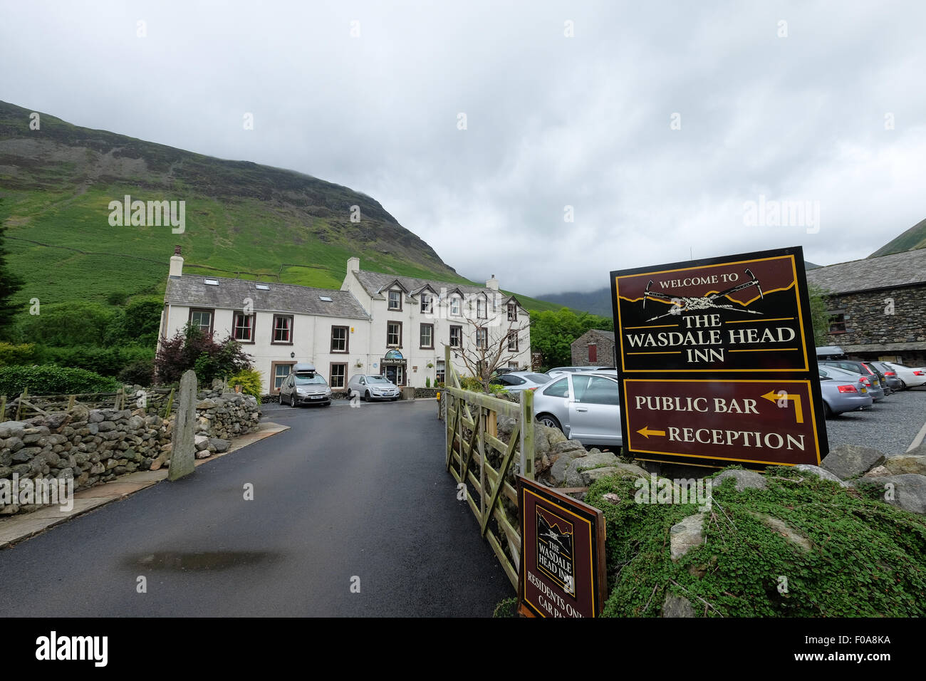 Wasdale Head Inn pub at Wasdale Head in the Lake District Cumbria UK ...