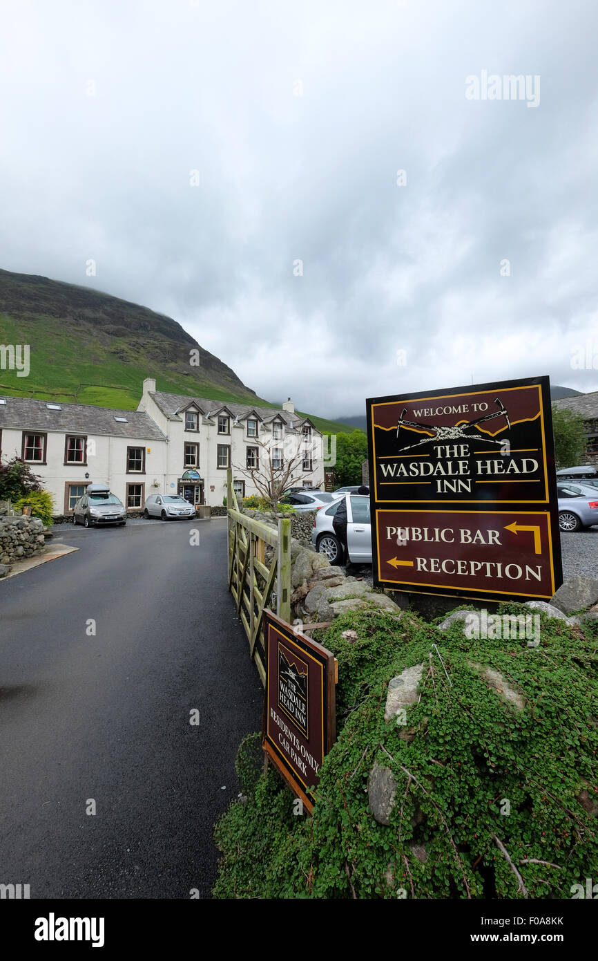 Wasdale Head Inn pub at Wasdale Head in the Lake District Cumbria UK ...