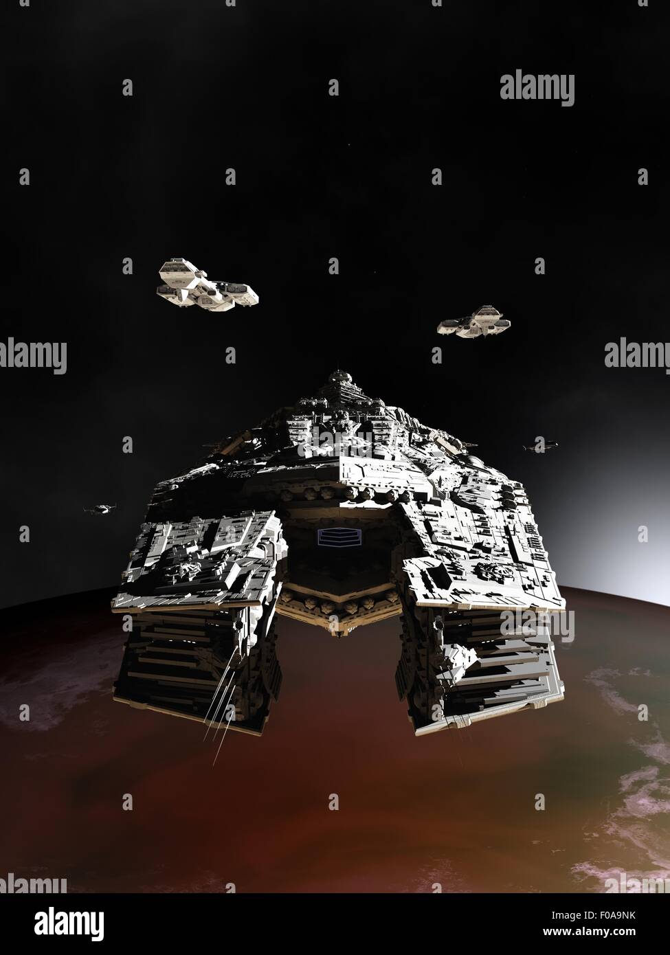 Spaceships in Orbit Stock Photo - Alamy