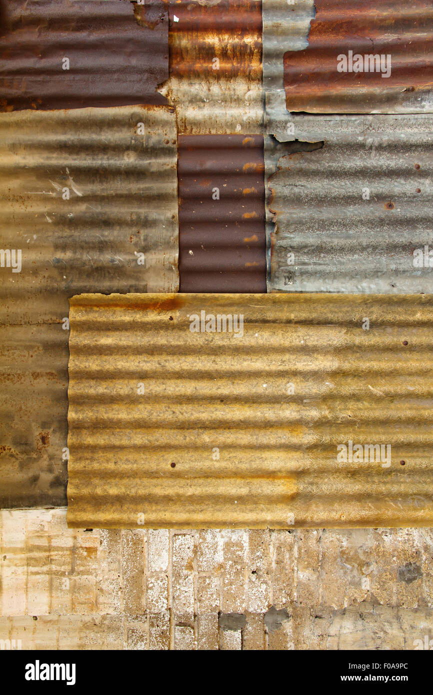 Old galvanized steel wall background Stock Photo - Alamy