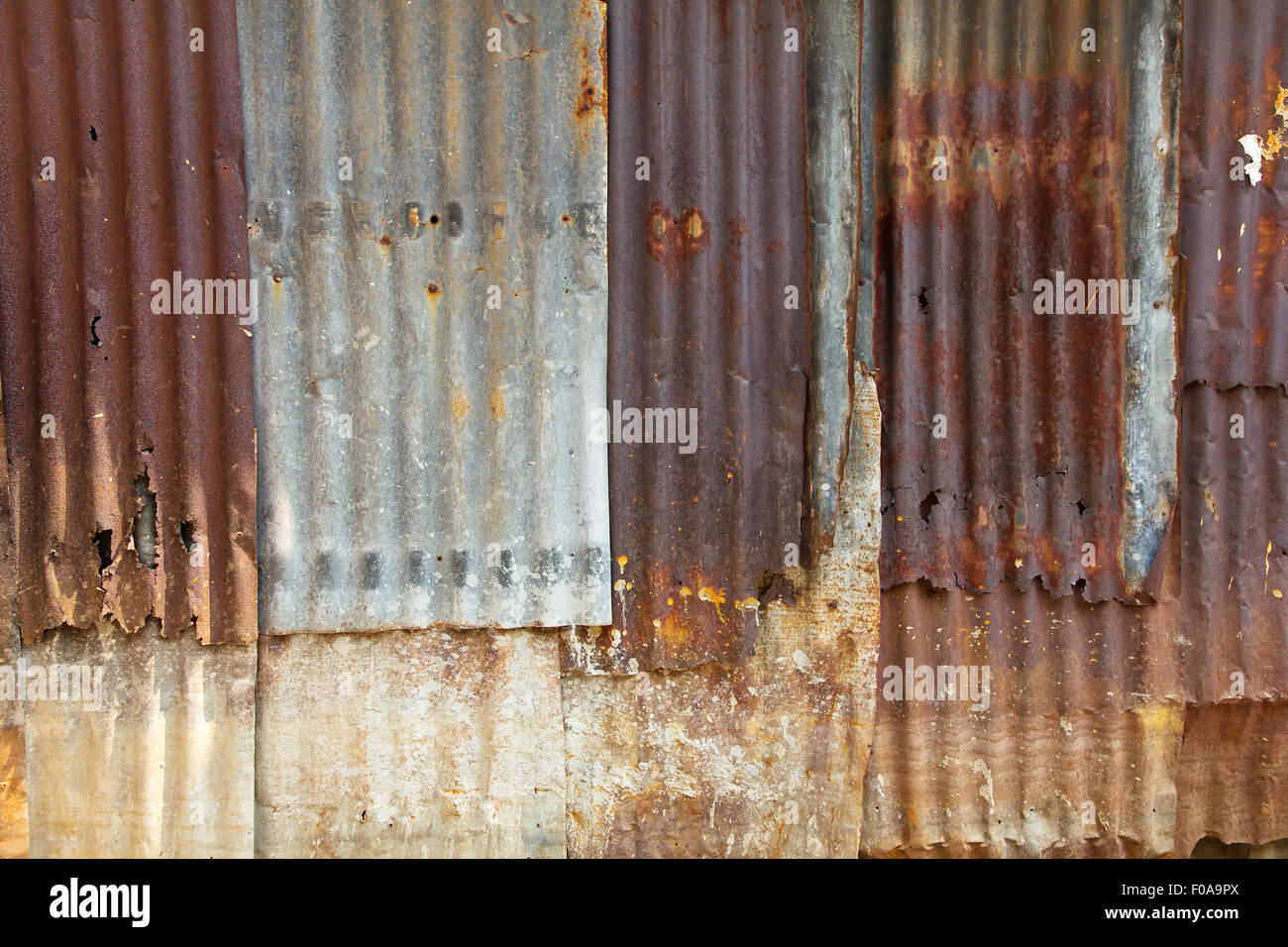 Old galvanized steel wall background Stock Photo - Alamy