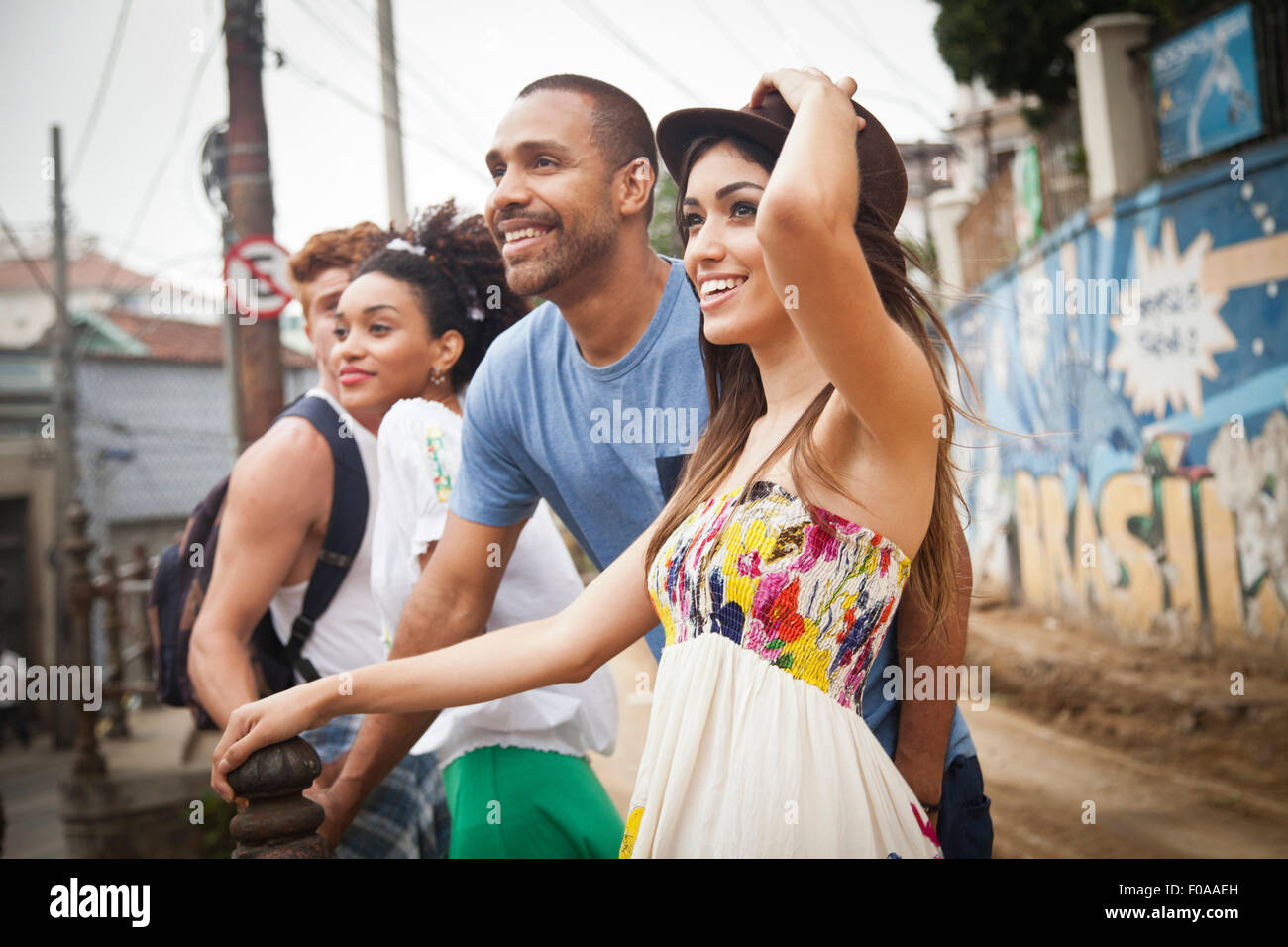 Friends standing together hi-res stock photography and images - Alamy
