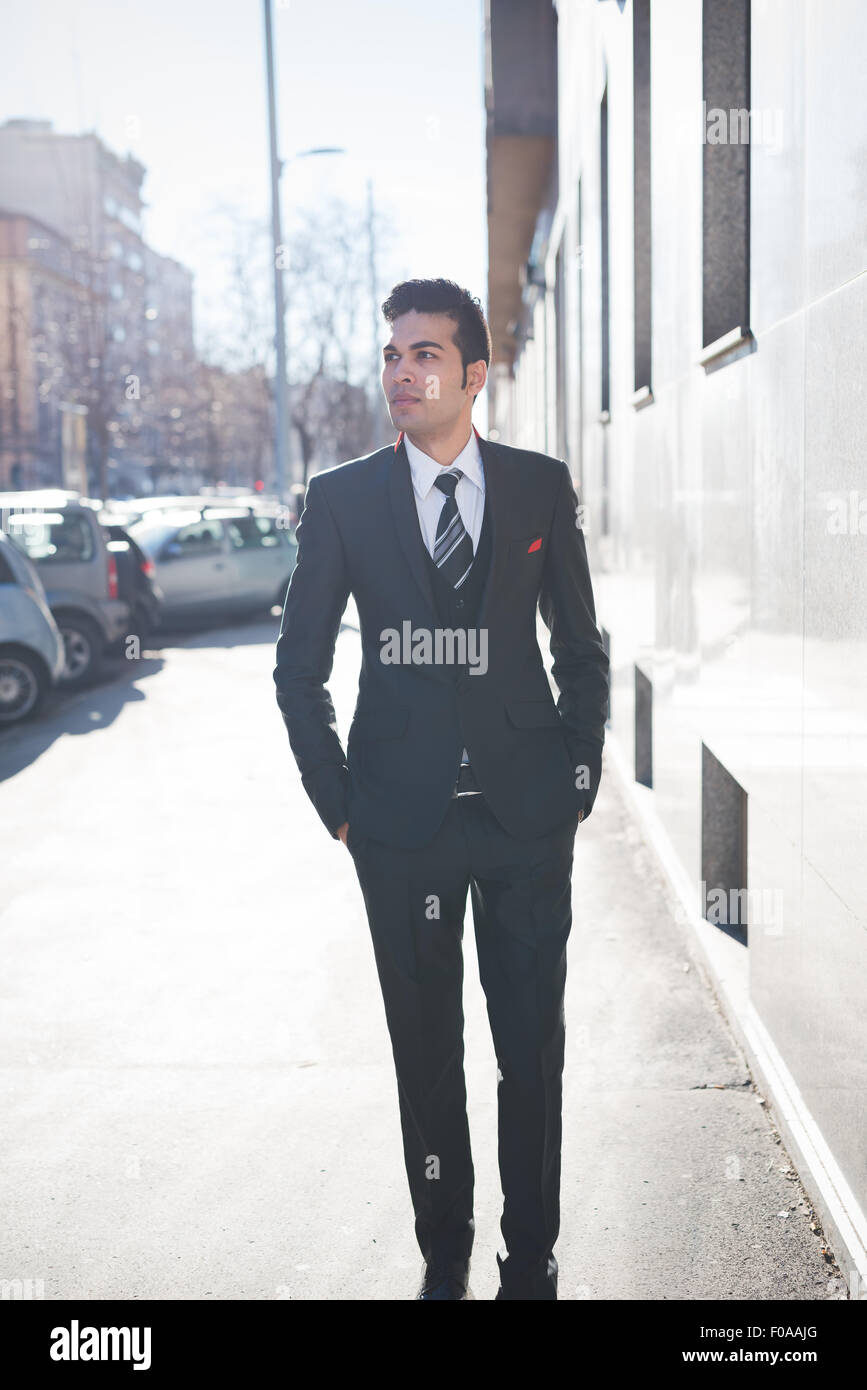 Young businessman in the street, Milan, Italy Stock Photo - Alamy