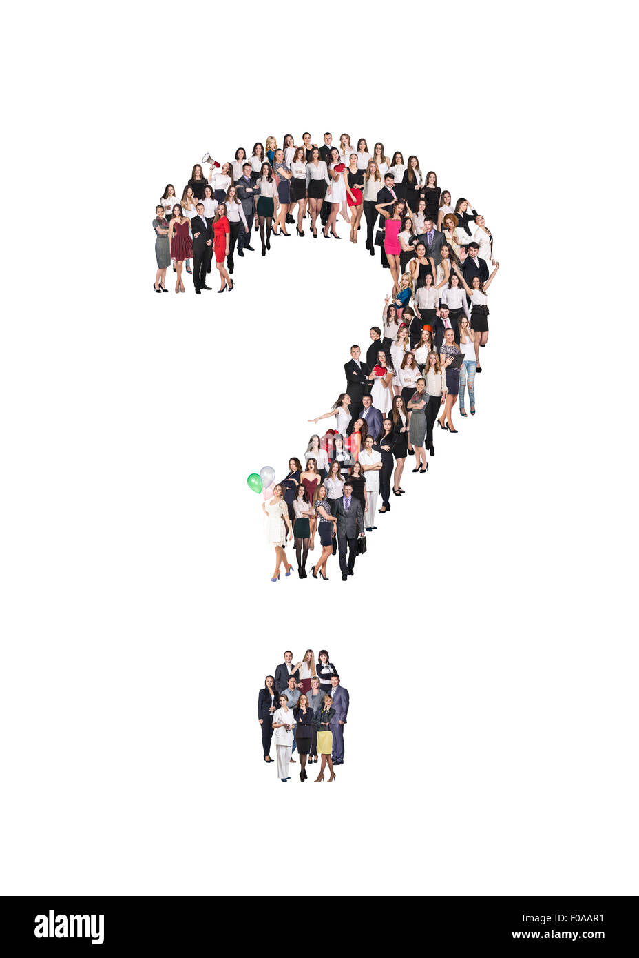 Question symbol Isolated Group of different People Stock Photo - Alamy