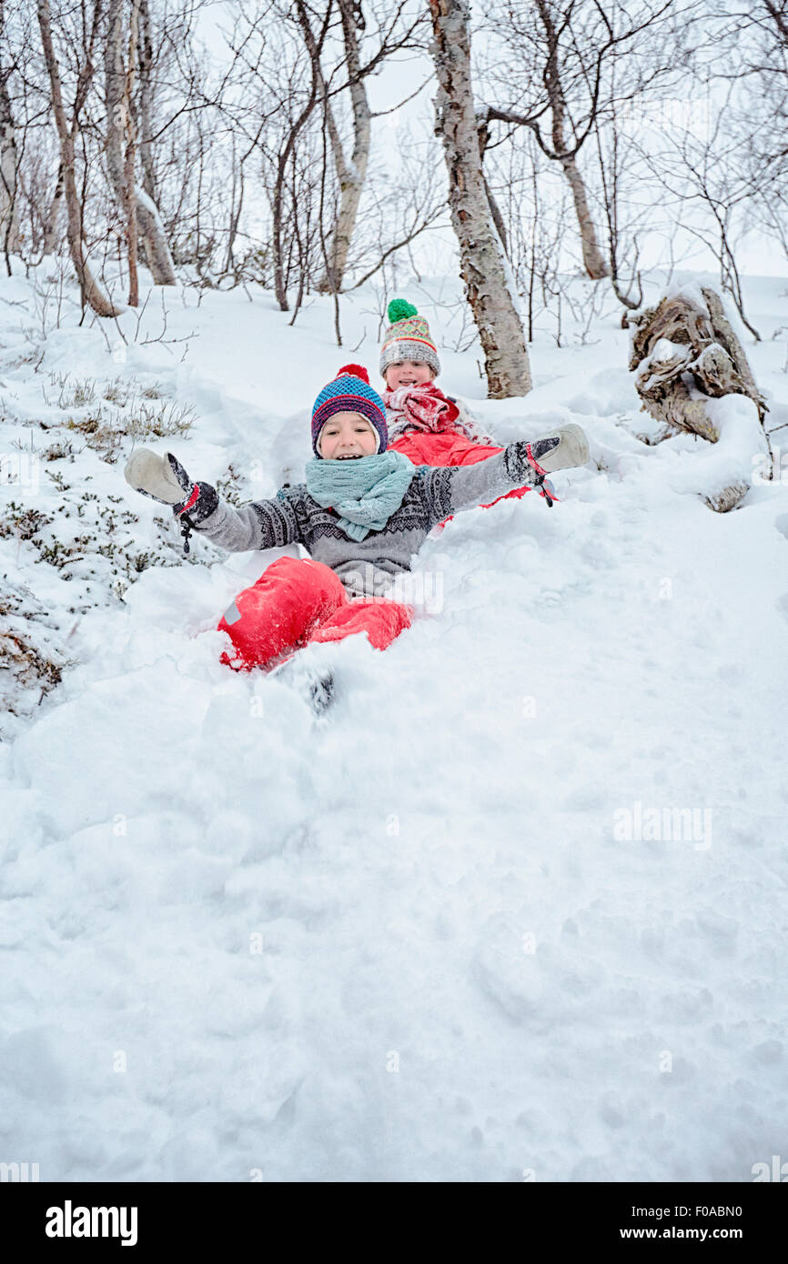 Sliding down hill hi-res stock photography and images - Alamy
