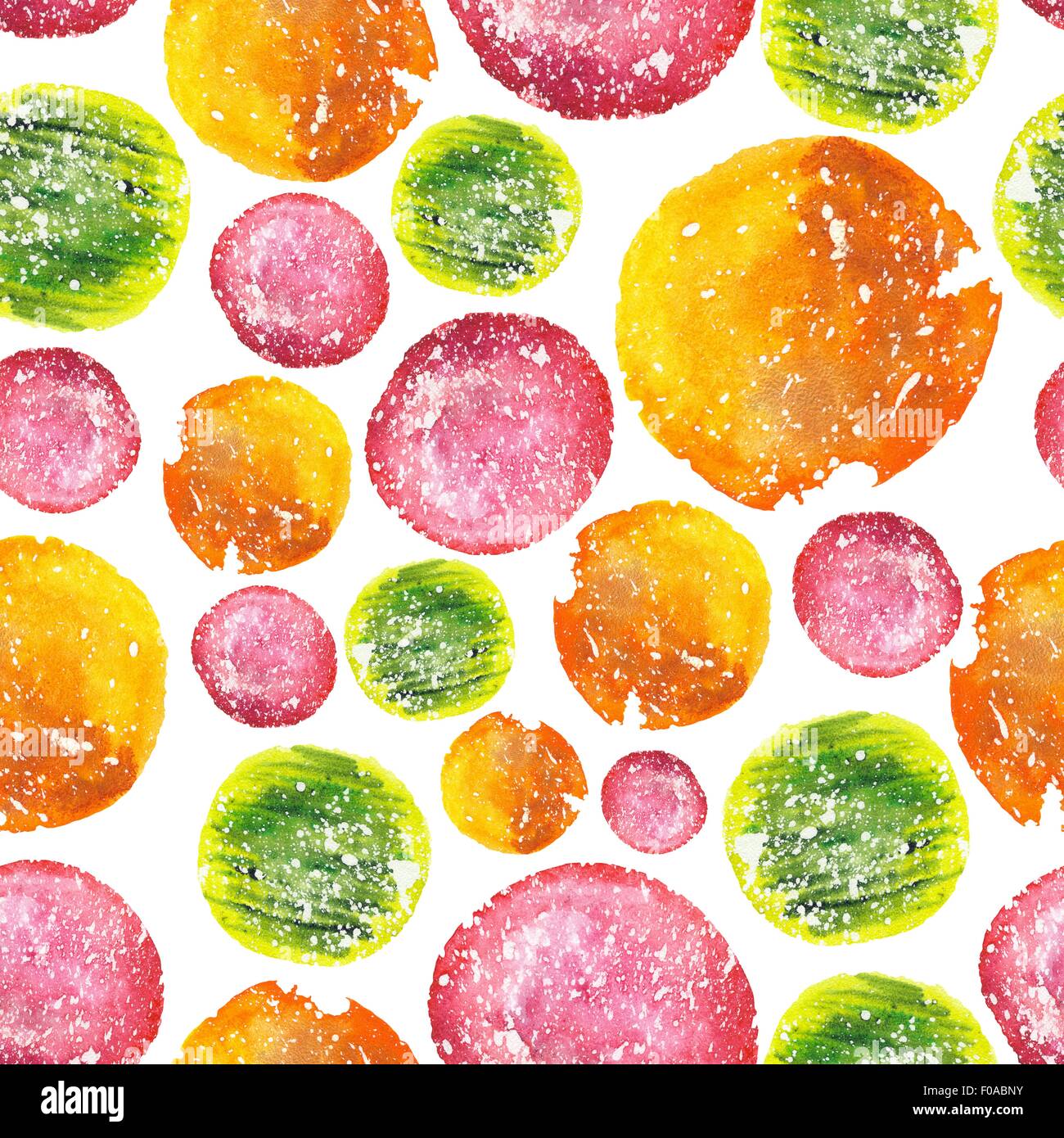 Seamless kitchen texture with orange, green and pink juice drops on ...